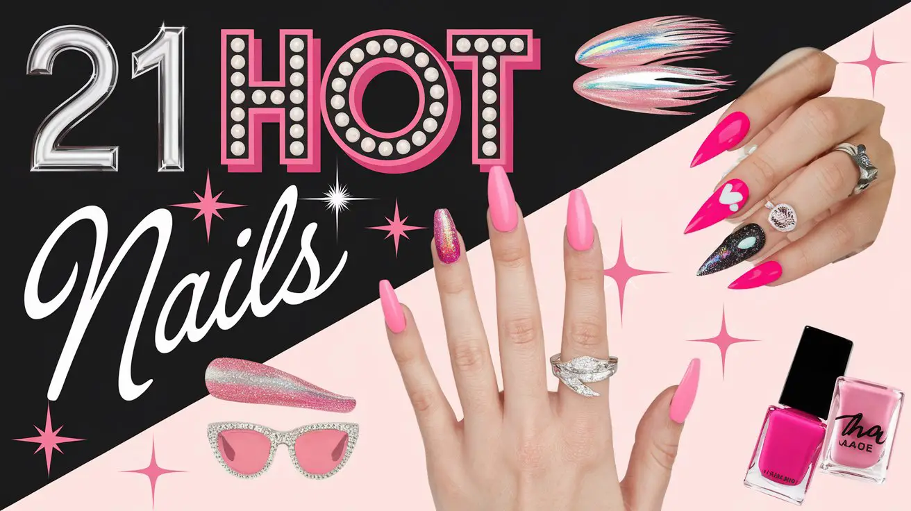 21 Hot Pink Nails That Will Make You The Center of Attention (In The ...